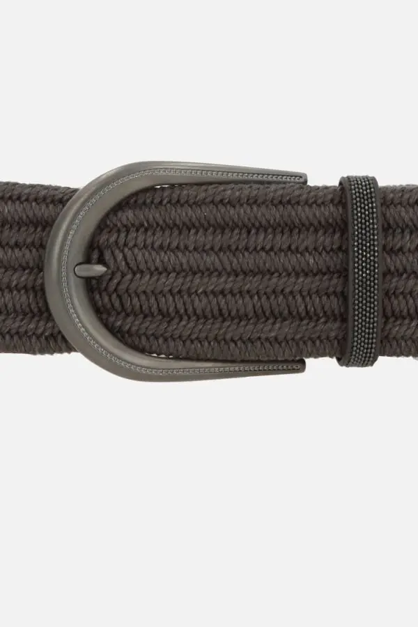 Brunello Cucinelli Shiny Loop Braided Belt