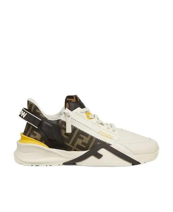 Fendi Flow Color-block Low-top Sneakers - White