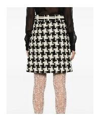 Valentino Garavani Embellished Button Detail Tweed Mini Skirt