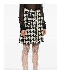 Valentino Garavani Embellished Button Detail Tweed Mini Skirt