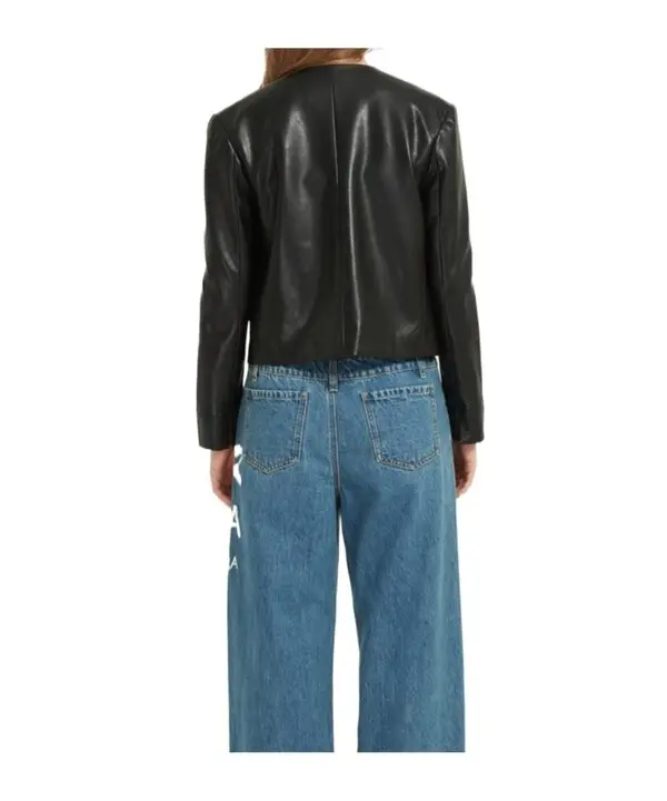 Marissa Chiara V-neck Leather Jacket