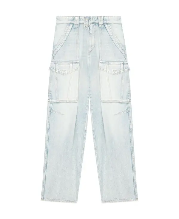Isabel Marant Étoile Heilani Faded Cargo Jeans - Light Blue