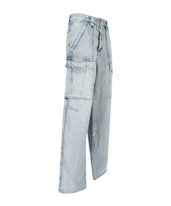 Isabel Marant Étoile Heilani Faded Cargo Jeans - Light Blue