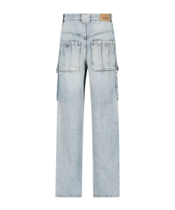 Isabel Marant Étoile Heilani Faded Cargo Jeans - Light Blue