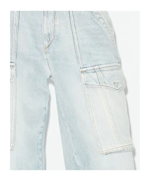 Isabel Marant Étoile Heilani Faded Cargo Jeans - Light Blue