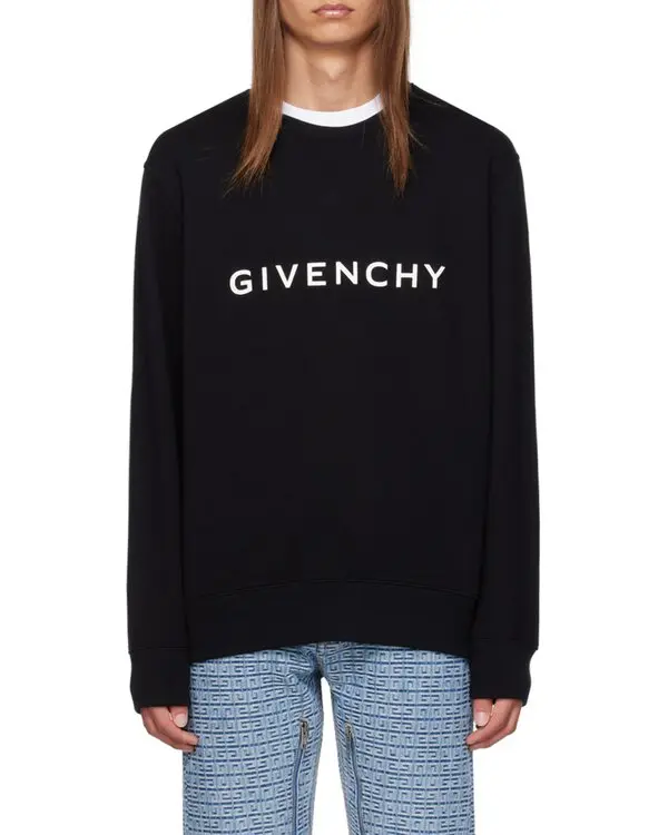 Givenchy Archetype Slim-fit Logo Sweatshirt - Black