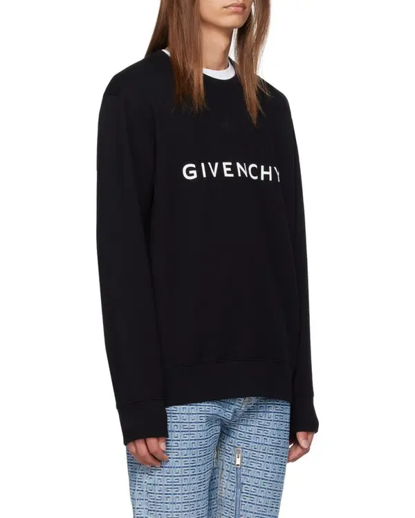 Givenchy Archetype Slim-fit Logo Sweatshirt - Black