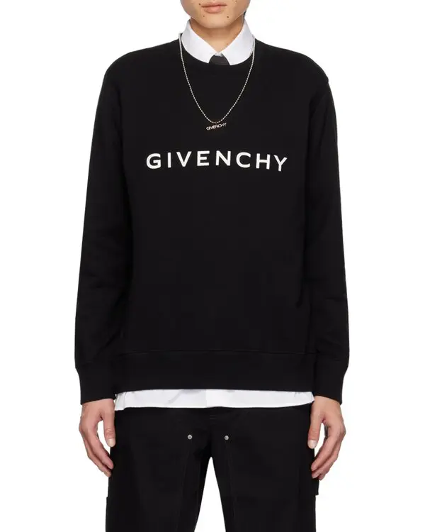 Givenchy Archetype Slim-fit Logo Sweatshirt - Black