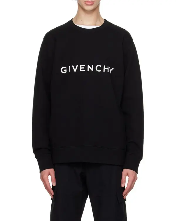 Givenchy Archetype Slim-fit Logo Sweatshirt - Black