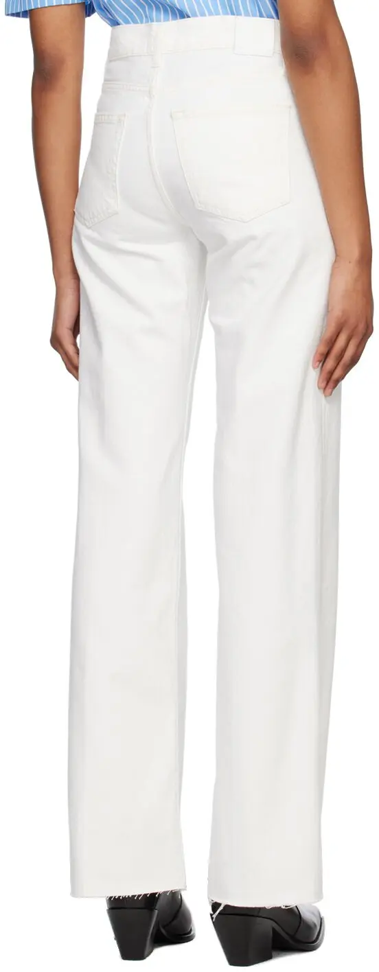 ANINE BING Hugh Wide-leg Jeans - White
