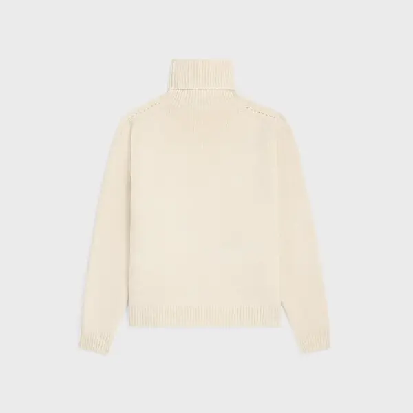 Celine Seamless Cashmere Turtleneck Sweater - Ivory