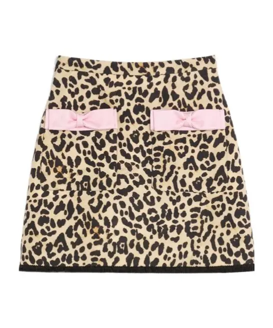Valentino Garavani Animalier Print Crepe Couture Skirt