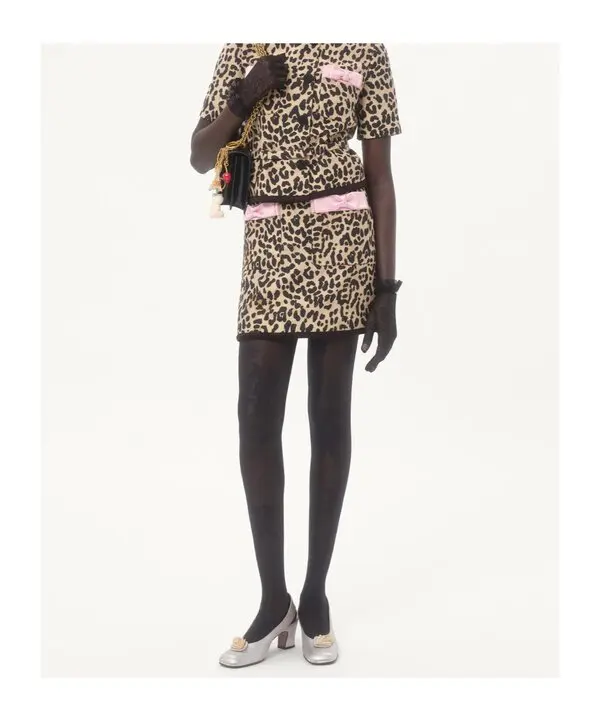 Valentino Garavani Animalier Print Crepe Couture Skirt