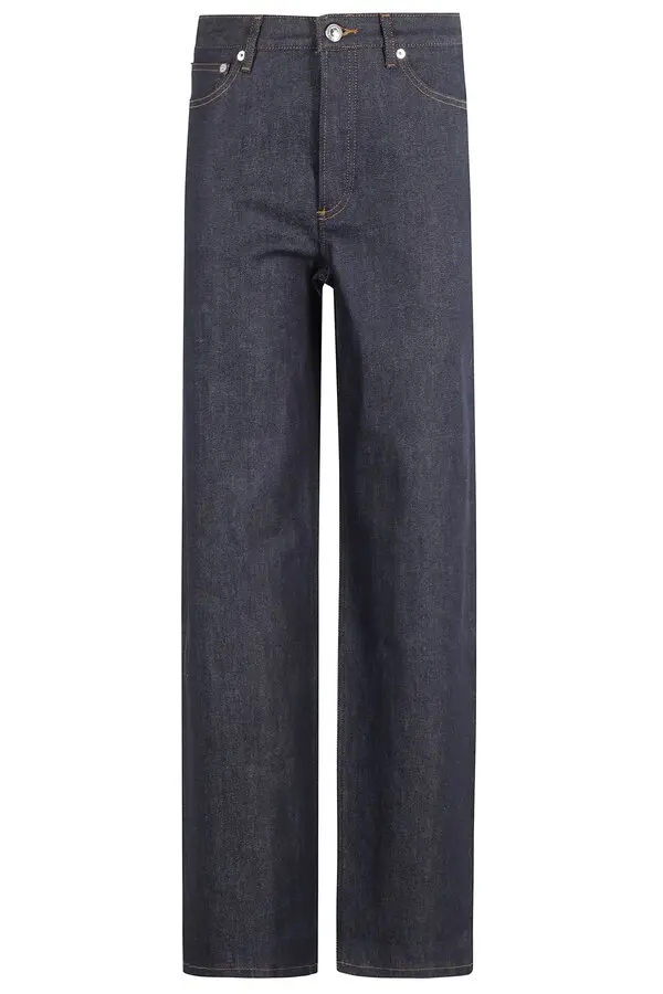 A.p.c. Belted Wide-leg Denim Trousers - No