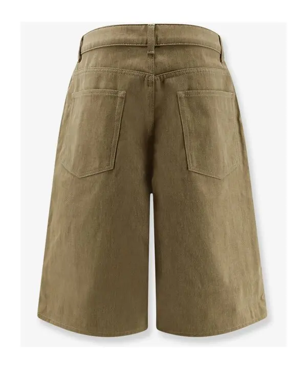 RÓHE Baggy Denim Bermuda Shorts - Green