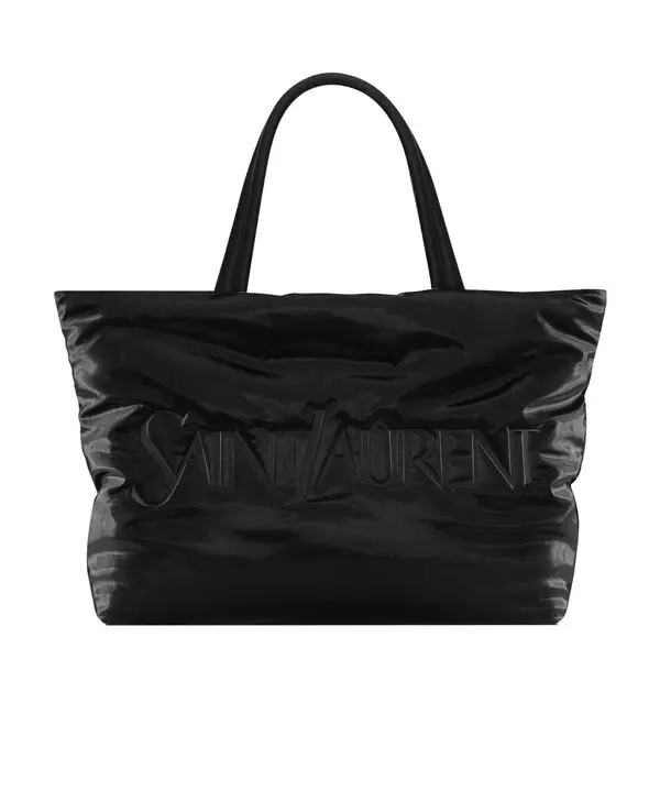 Saint Laurent Logo Detailed Top Handle Bag - Black