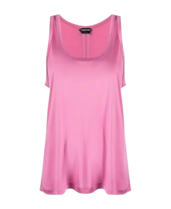 TOM FORD Sleeveless Logo Patch Tank Top