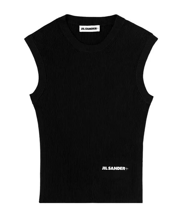 JIL SANDER Ribbed Knit Tank Top