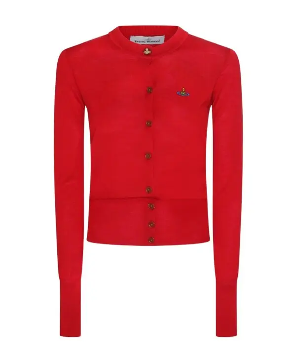 VIVIENNE WESTWOOD Logo Embroidered Cardigan