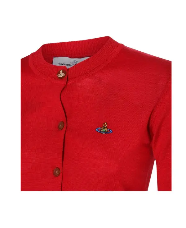 VIVIENNE WESTWOOD Logo Embroidered Cardigan