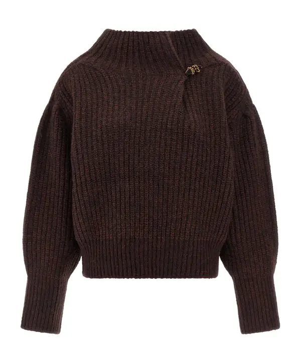 Dries Van Noten Teubina" Knitted Jumper With Embellishments - Black
