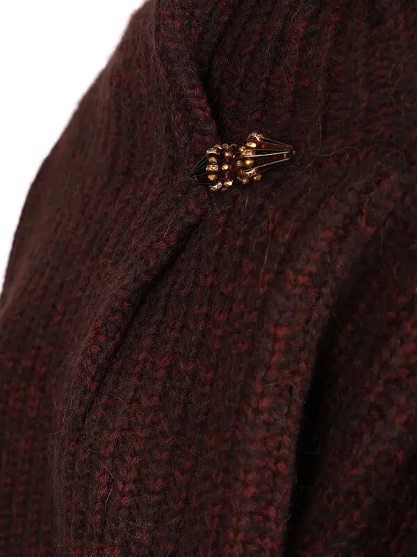 Dries Van Noten Teubina" Knitted Jumper With Embellishments - Black
