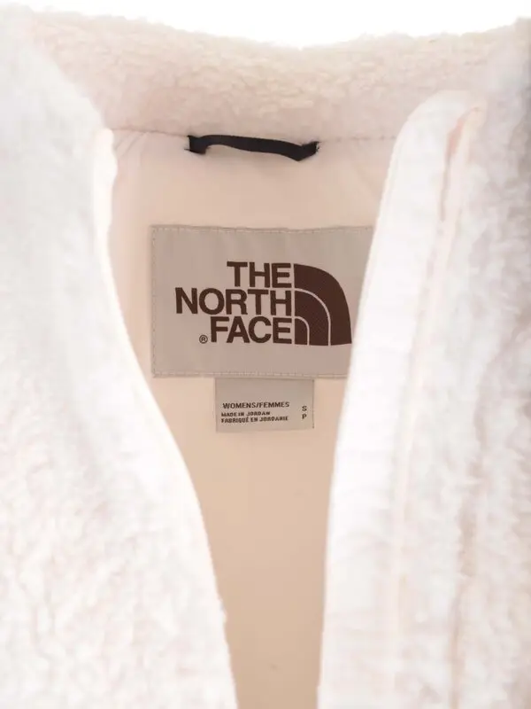 The North Face Logo Embroidered Zip Up Jacket - Whitedune
