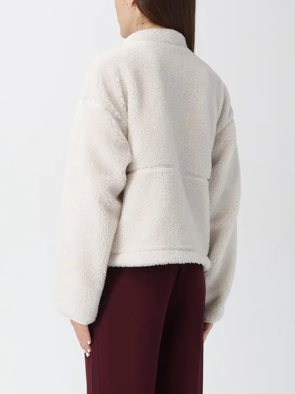 The North Face Logo Embroidered Zip Up Jacket - Whitedune