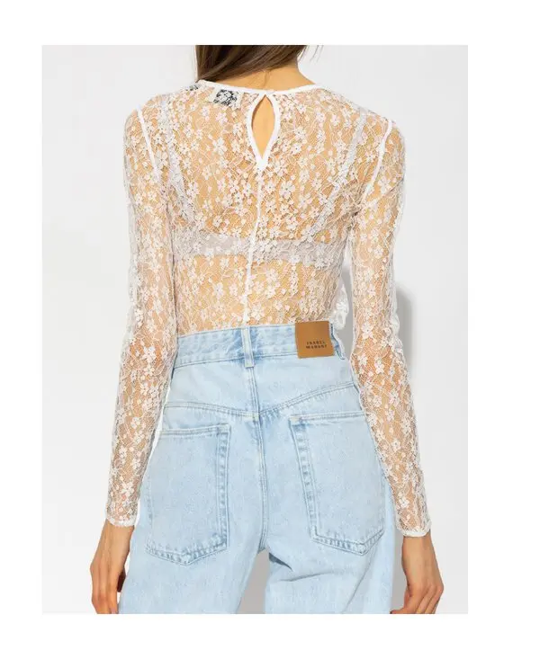 Isabel Marant Étoile Toyela Lace Crewneck Top