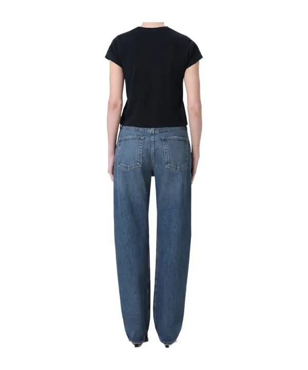 AGOLDE Kelly High-rise Straight-leg Jeans - Deep Indigo