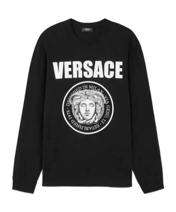Versace Long Sleeved Crewneck T-shirt