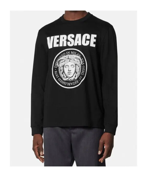 Versace Long Sleeved Crewneck T-shirt
