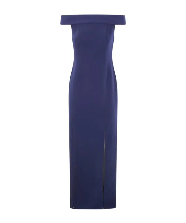 Ralph Lauren Off-shoulder Fitted Bodice Maxi Dress With Slit