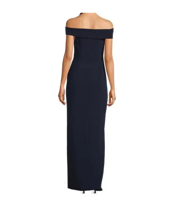 Ralph Lauren Off-shoulder Fitted Bodice Maxi Dress With Slit