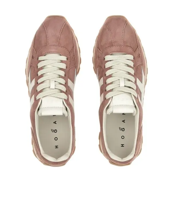 Hogan Logo Patch Low-top Sneakers - Pink