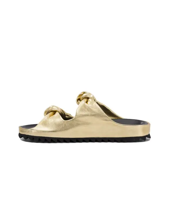 Officine Creative Knotted Double-strap Flat Sandals - Nude