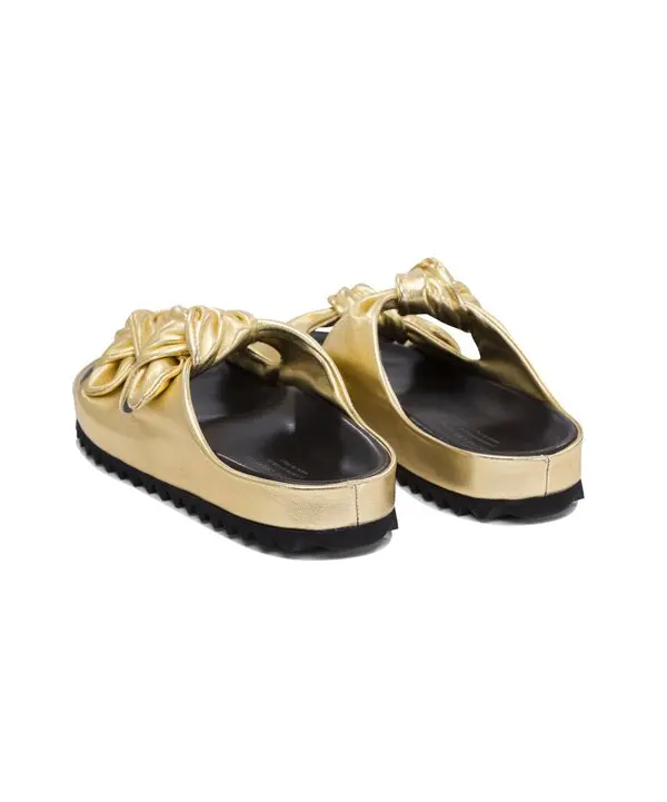 Officine Creative Knotted Double-strap Flat Sandals - Nude