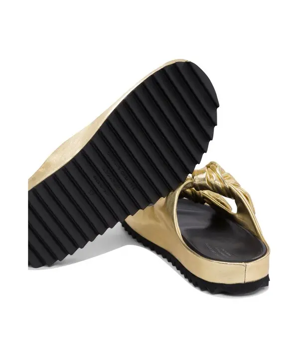 Officine Creative Knotted Double-strap Flat Sandals - Nude