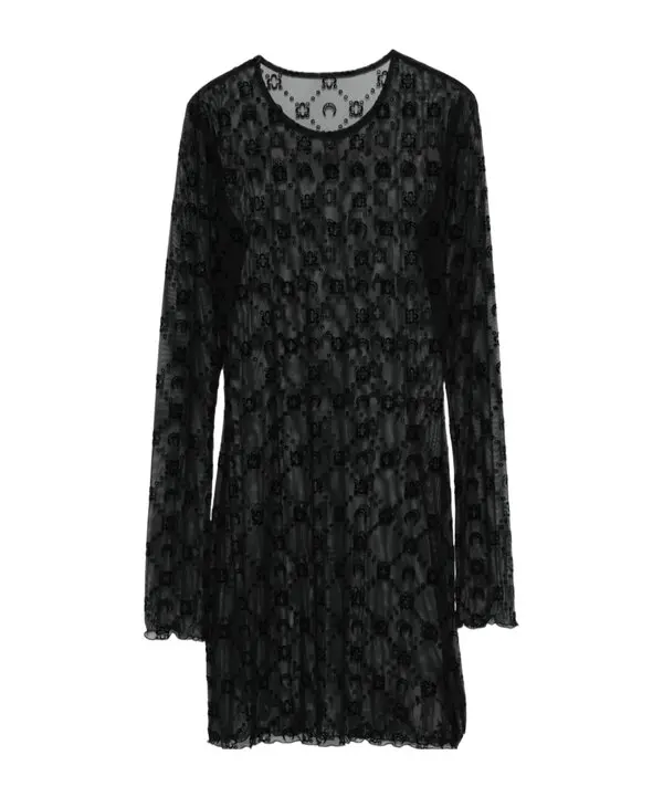 MARINE SERRE Moon Embellished Long-sleeved Dress