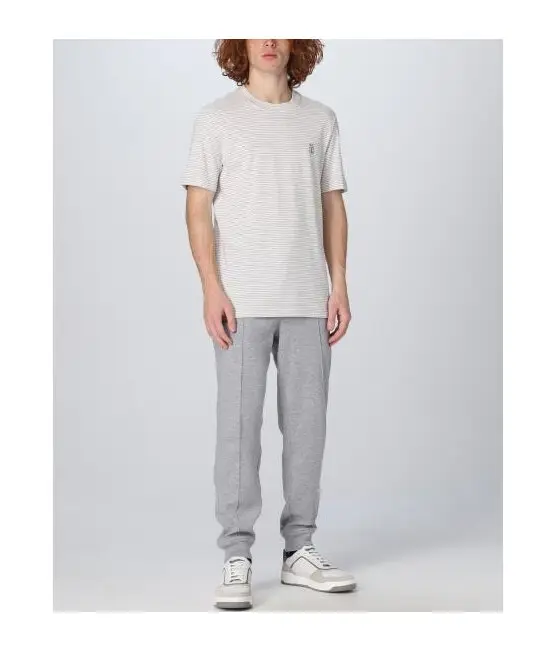 Brunello Cucinelli Cotton-linen Striped T-shirt
