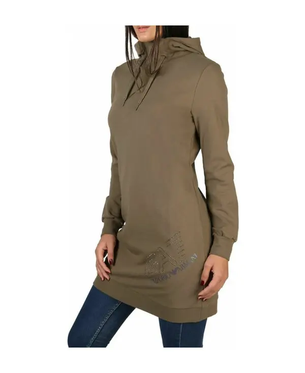 Emporio Armani Hooded Long Sleeve Dress