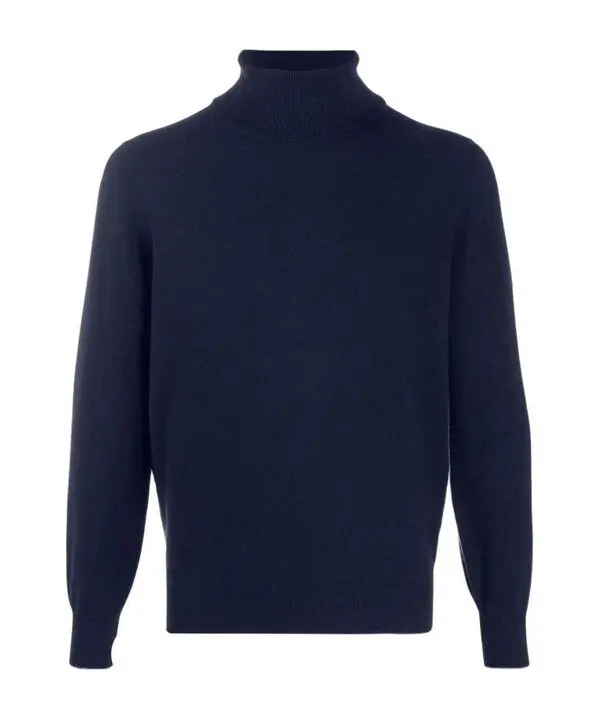 Brunello Cucinelli Knitted Turtleneck Jumper - Blue