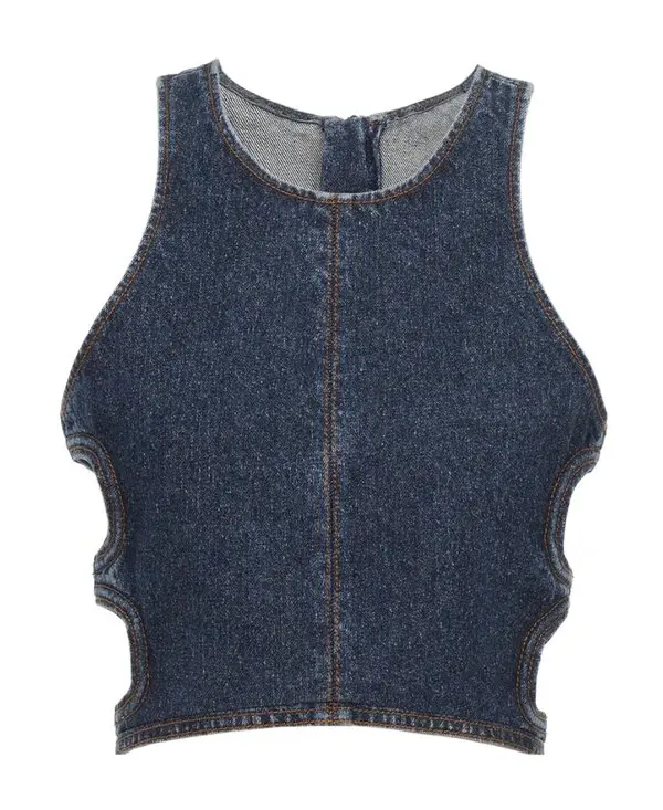 Chloé Side Cut-out Denim Top