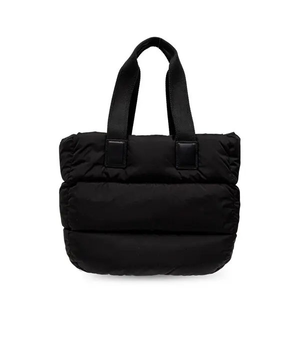 Moncler Logo Patch Padded Tote Bag - Black