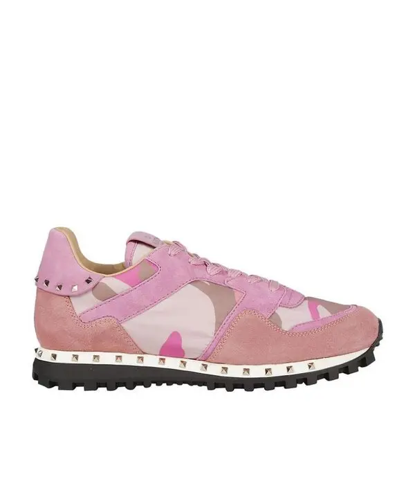 Valentino Garavani Logo Camouflage Sneakers - Pink