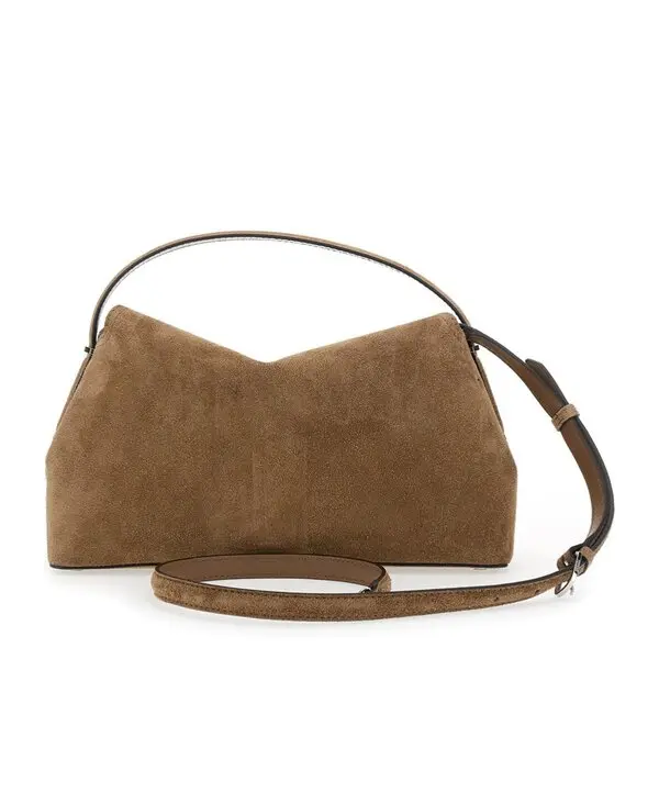 TOTEME T-lock Suede Tote Bag - Brown