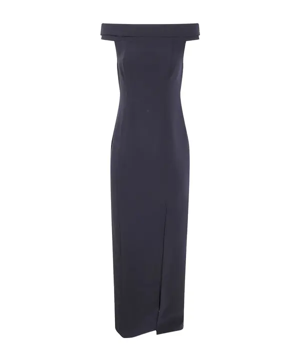 Ralph Lauren Off-shoulder Fitted Bodice Maxi Dress