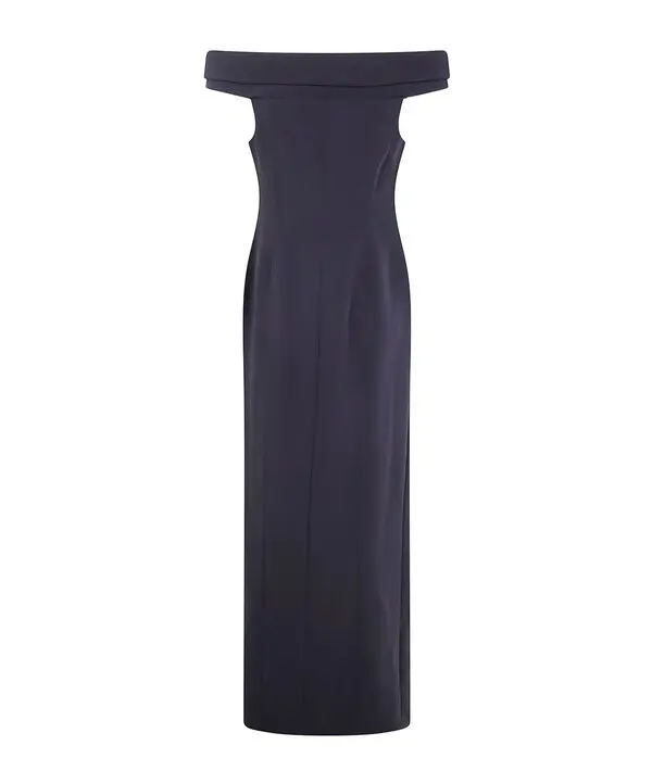 Ralph Lauren Off-shoulder Fitted Bodice Maxi Dress