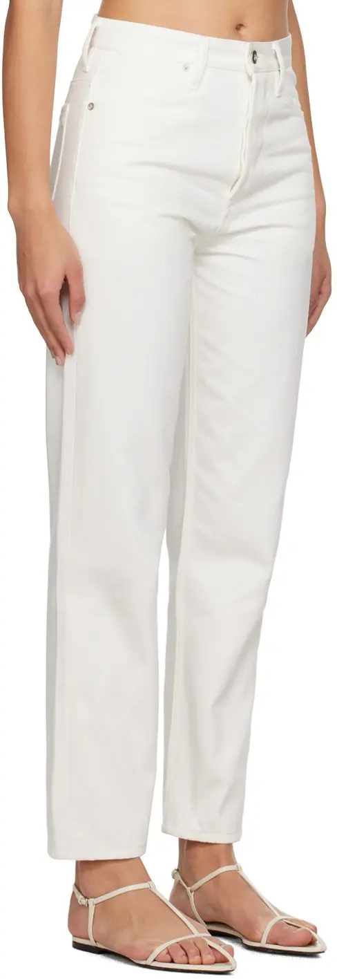 JIL SANDER Mid-waisted Cropped Jeans With Tapered Leg