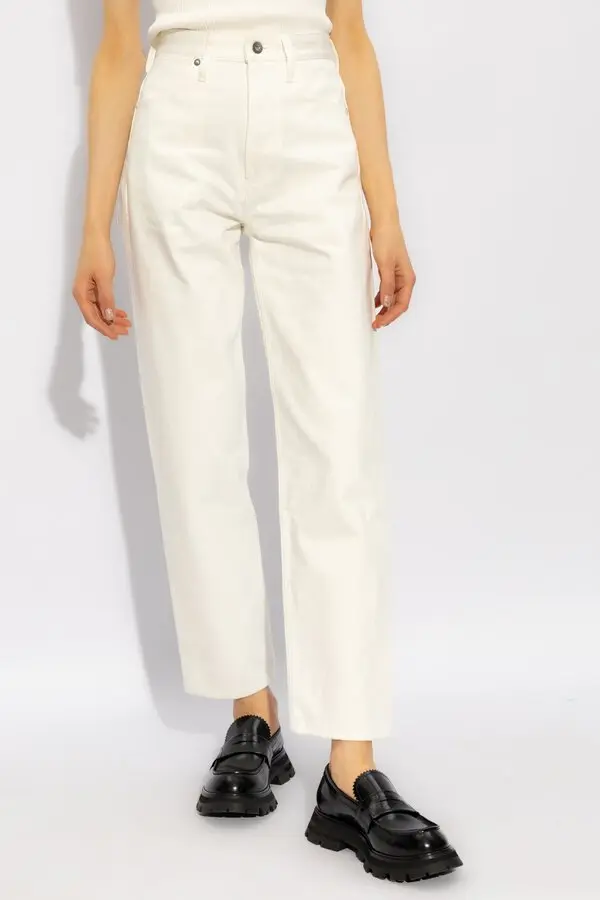 JIL SANDER Mid-waisted Cropped Jeans With Tapered Leg